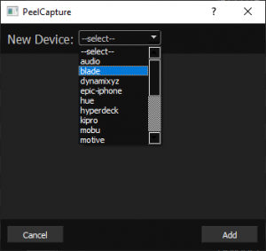 PeelCapture – Devices – PeelDev Support
